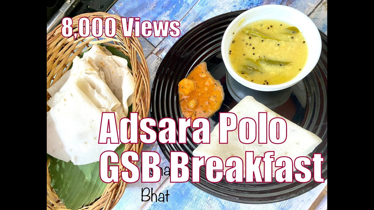 Adsara Polo | Konkani Breakfast | Rice Tender Coconut Dosa | # ...