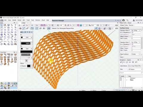 فيكتوروركس Vectorworks 2023 ( lesson 8 )(Create Surface Array) essential training from zero to ...
