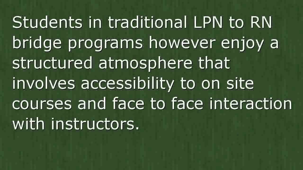 LPN To RN Bridge Programs - YouTube