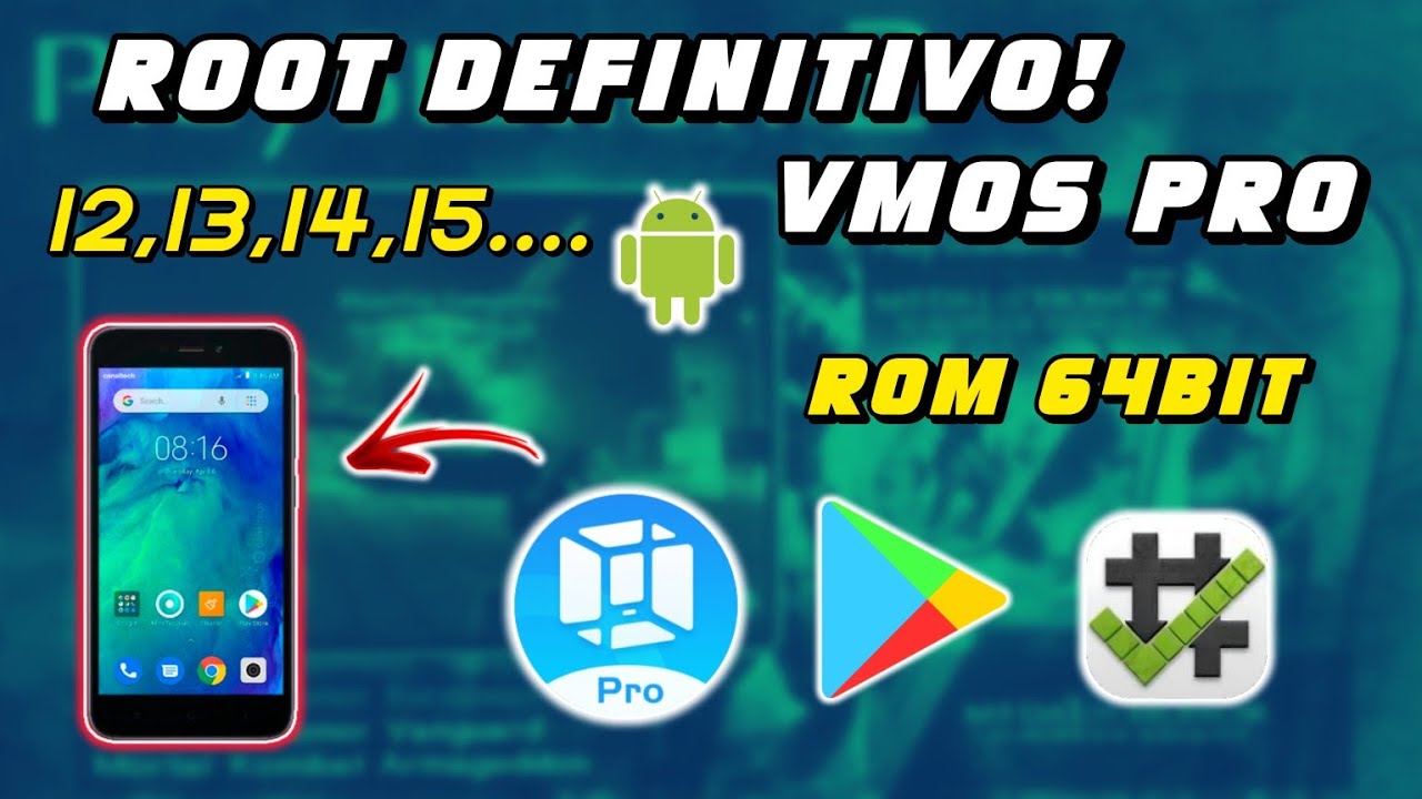 COMO INSTALAR VMOS PRO E ATIVAR O ROOT DEFINITIVO / TENHA ACESSO APPS COM ACESSO ROOT / ROM ...