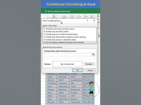 Advanced Conditional Formatting Excel Interview Question #excel #exceltips #exceltutorial # ...