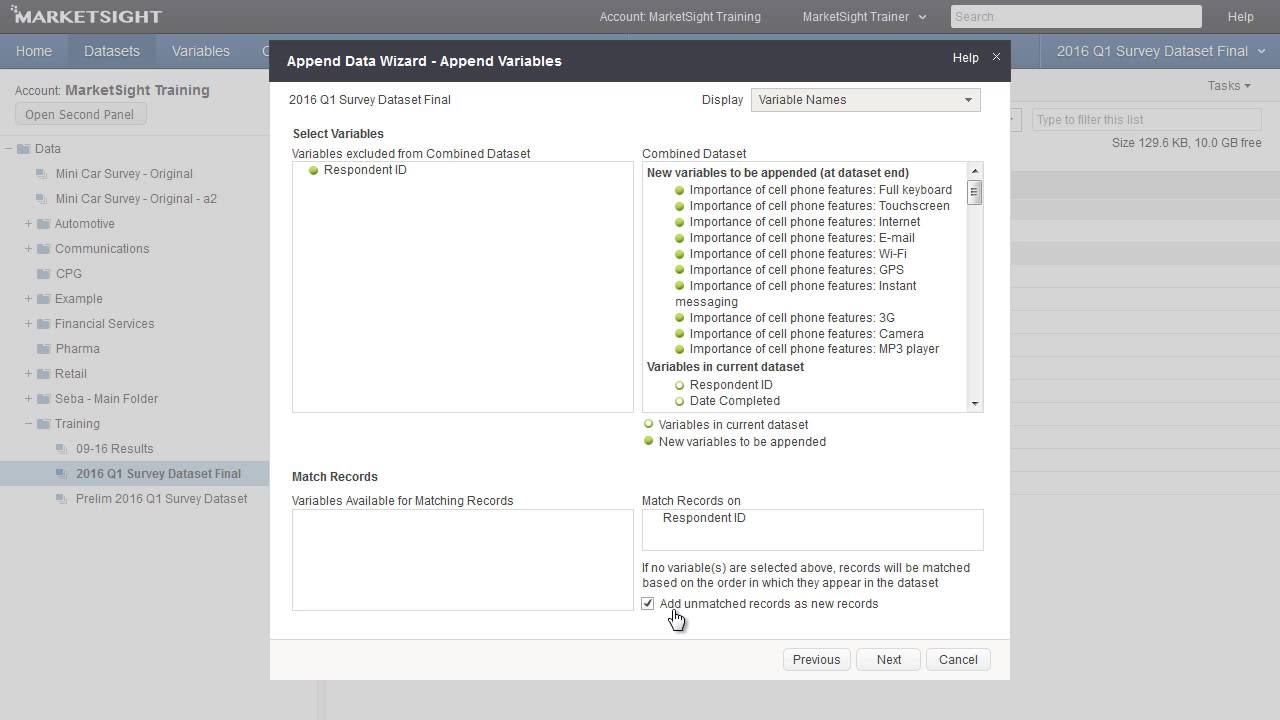 Appending Variables In Marketsight Youtube