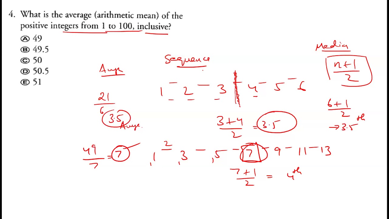 5. GRE "Averages" Practice Exercise - YouTube