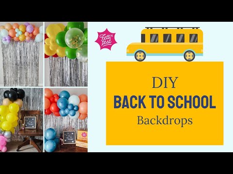 DIY Back to School Photo Balloon Backgrounds - Classroom Decor - YouTube