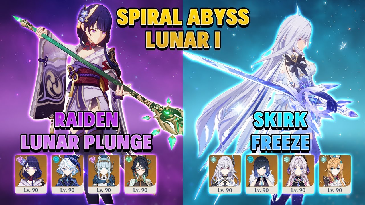 Electro Archon & Void Star | C0 Raiden & C0 Skirk | Spiral Abyss Lunar ...