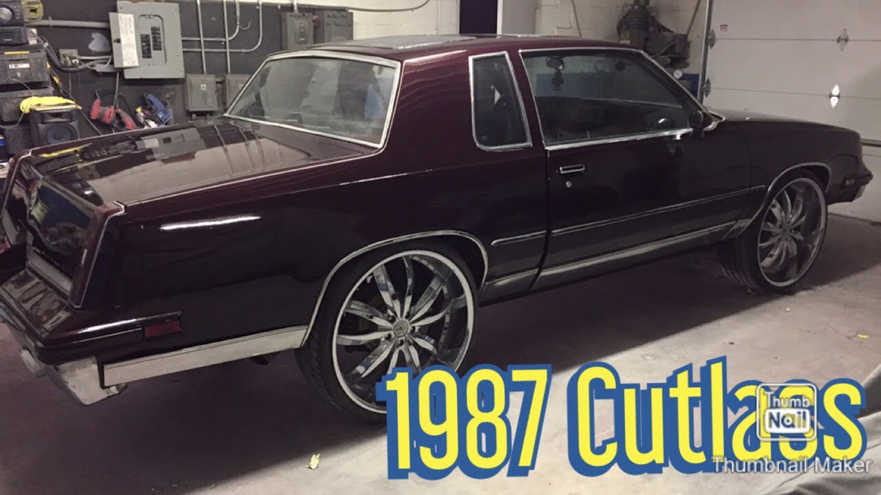 1987 cutlass supreme Cherry red paint job/24”Vellano Silver paint job ...