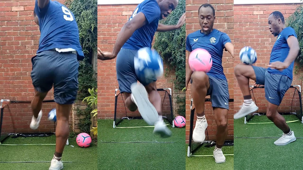 Football kick ups and rainbow flick freestyle for beginners #football # ...