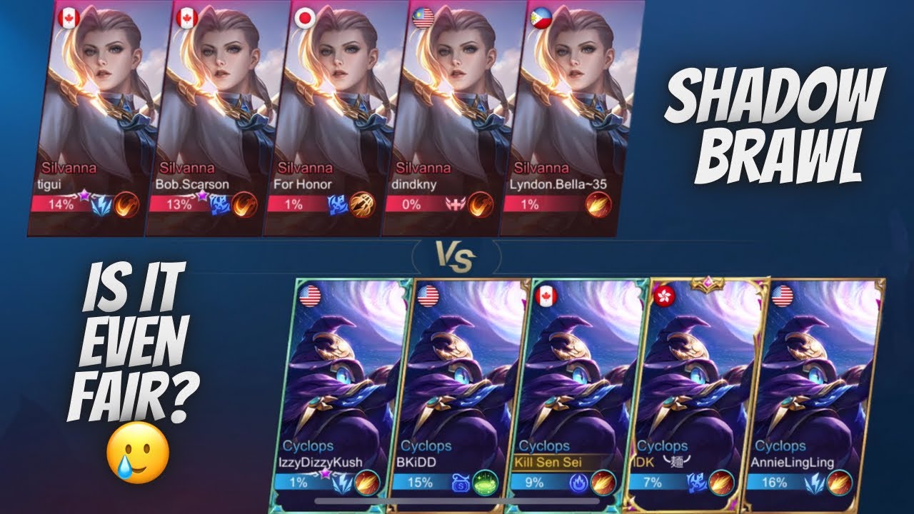 Is It Even Fair? 😂😂😂 Mobile Legend shadow brawl gameplay ( Cyclops vs Silvana) - YouTube
