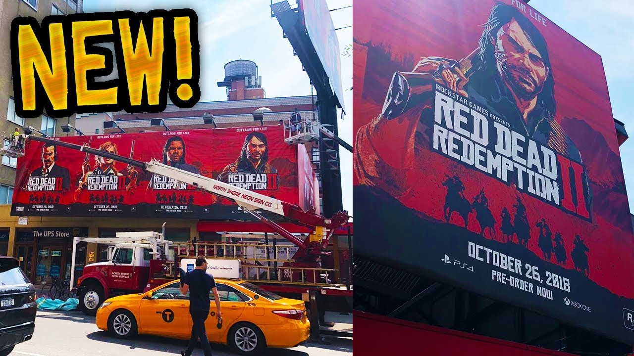 Red Dead Redemption 2 - INCREDIBLE RDR2 ARTWORK BY ROCKSTAR IN NYC ...