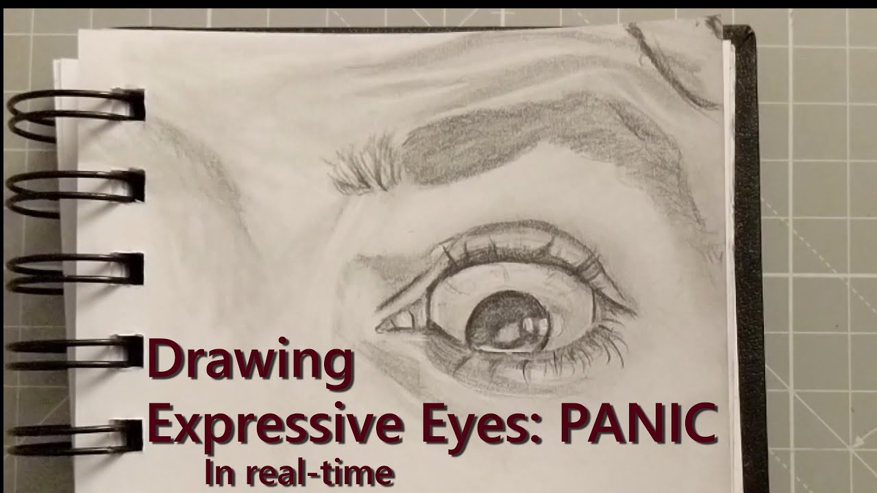 Drawing Expressive Eyes: PANIC (in real-time) - YouTube
