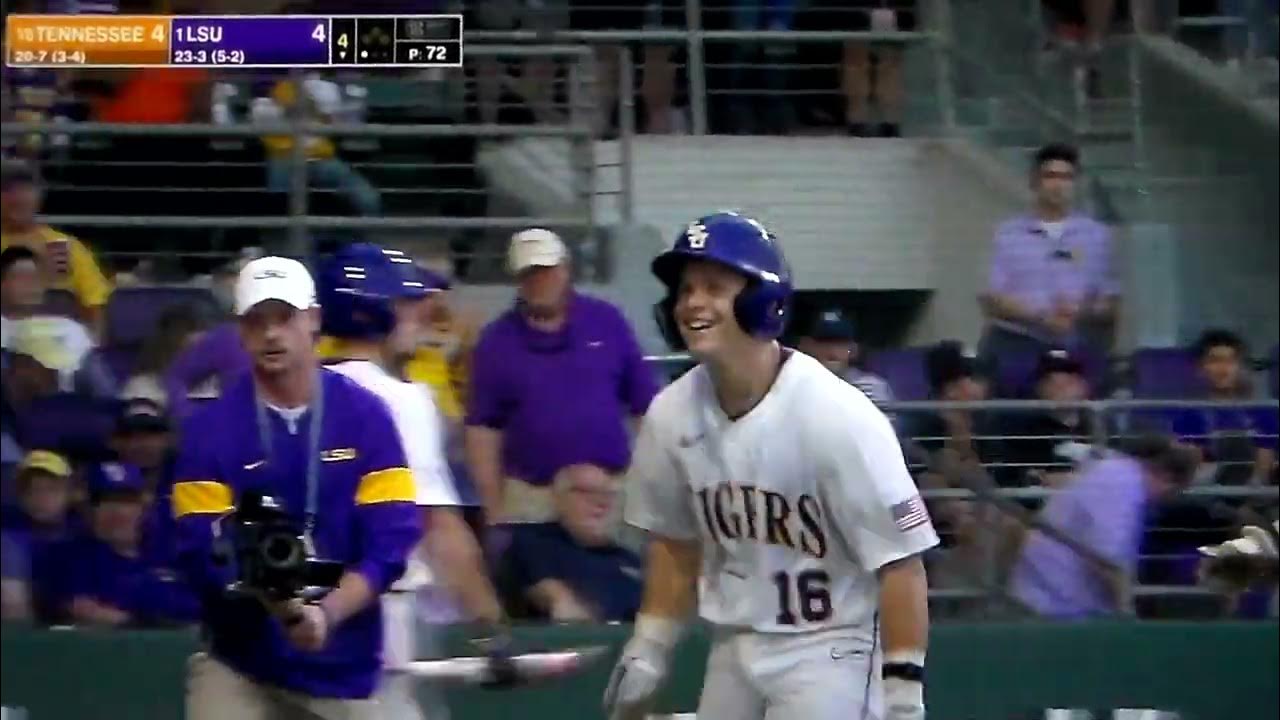 LSU's Brady Neal hits home run vs. Tennessee - YouTube