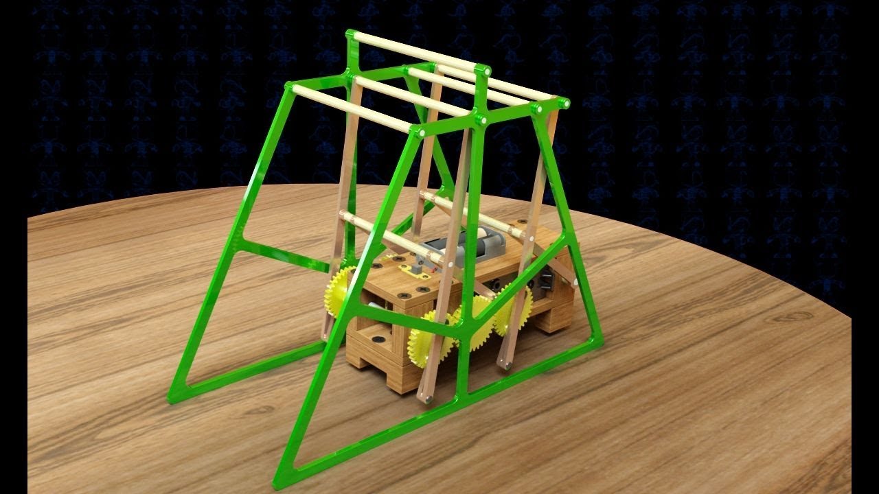 Walking Machine XVI 3D Model - YouTube