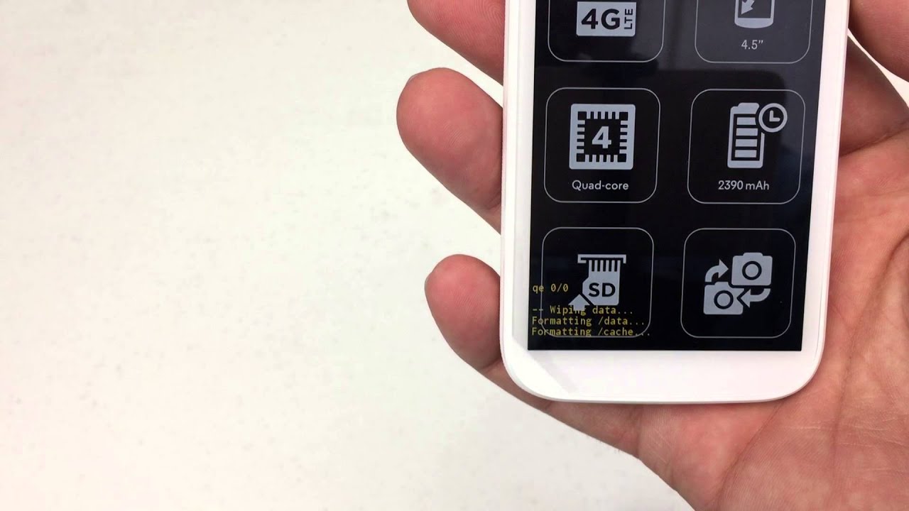 How to Hard Reset Moto E Boost Mobile Android 5.0 Lollipop Remove ...