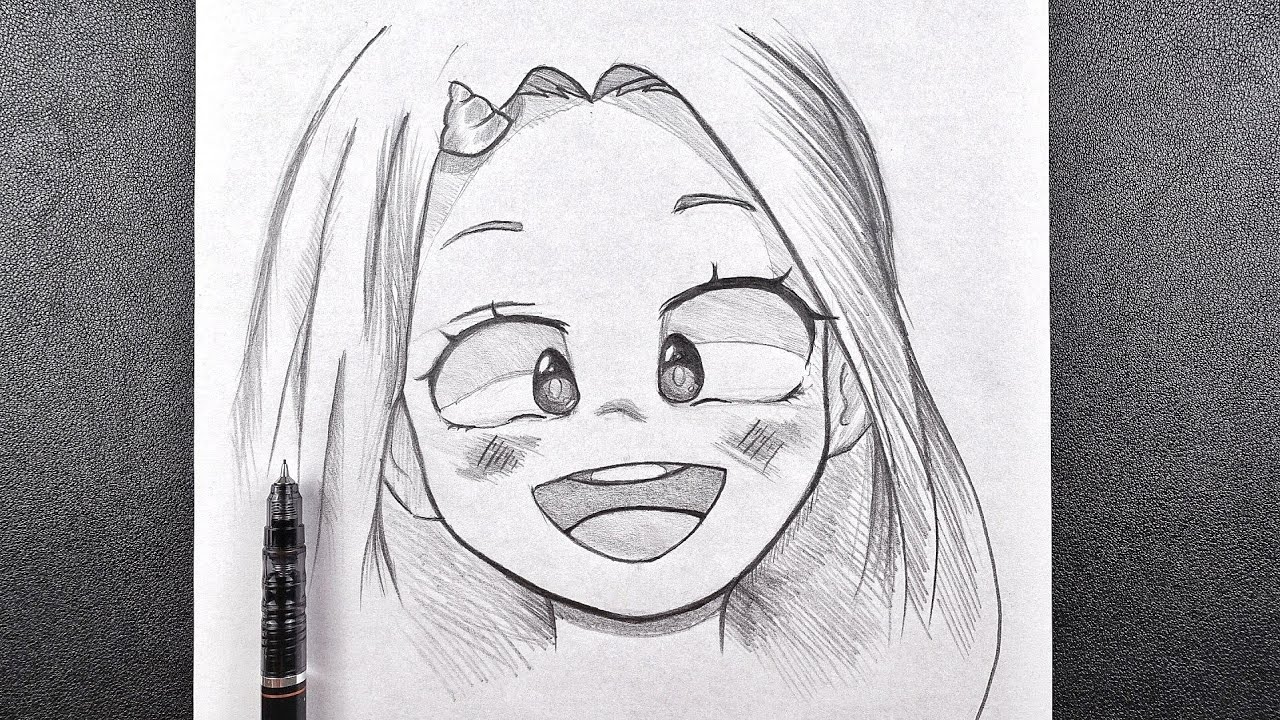 Easy sketch anime girl | how to draw easy Eri from my hero academia ...