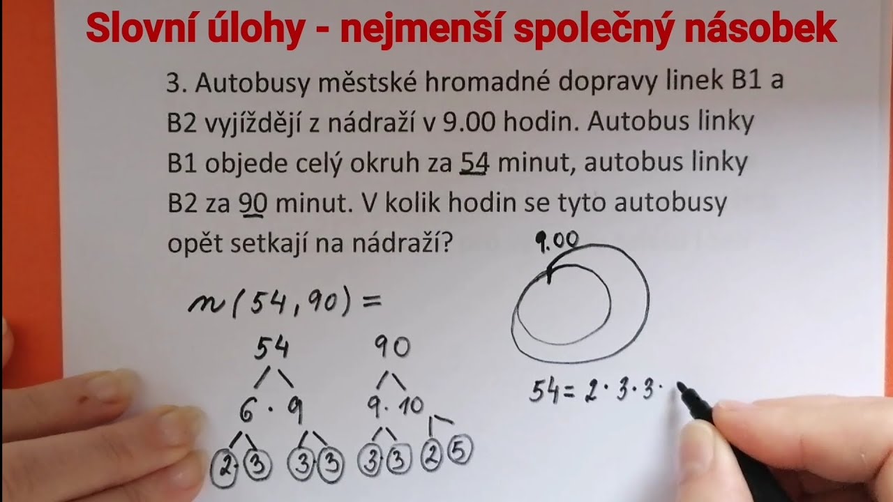 2. Slovní úlohy - nejmenší společný násobek II, jak poznat nejmenší ...