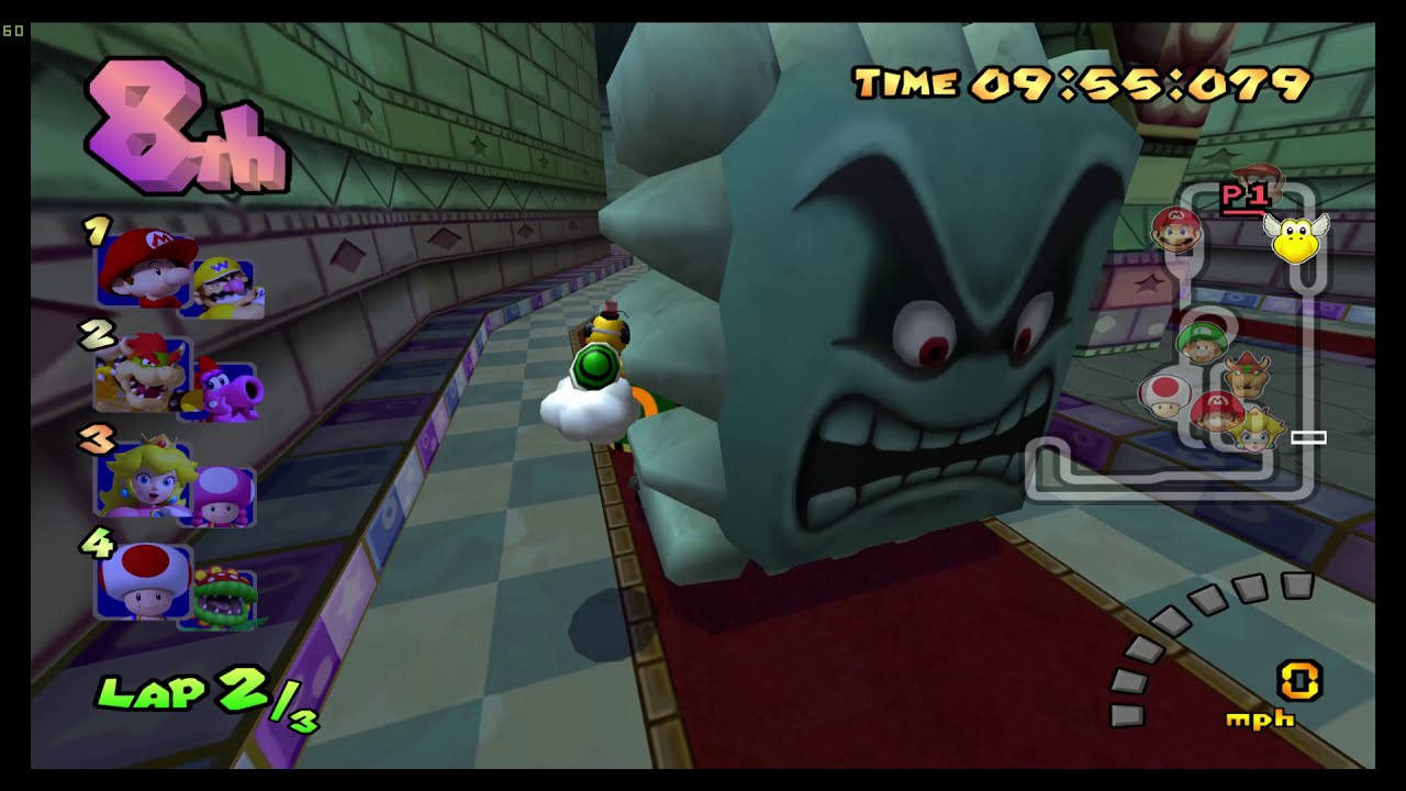 Mario Kart Double Dash Crushed by Thwomp - YouTube