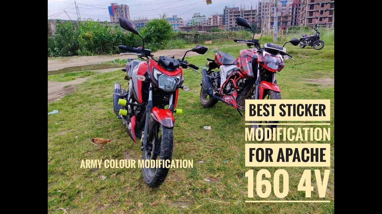 Apache160 4V Best Sticker Modification|Sticker Modification|Apache 4V ...