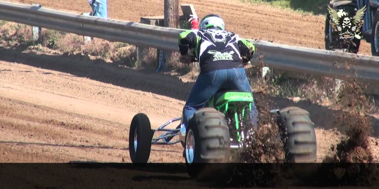 SLOW MOTION 300' LAUNCHING ATV DRAG RACING - YouTube