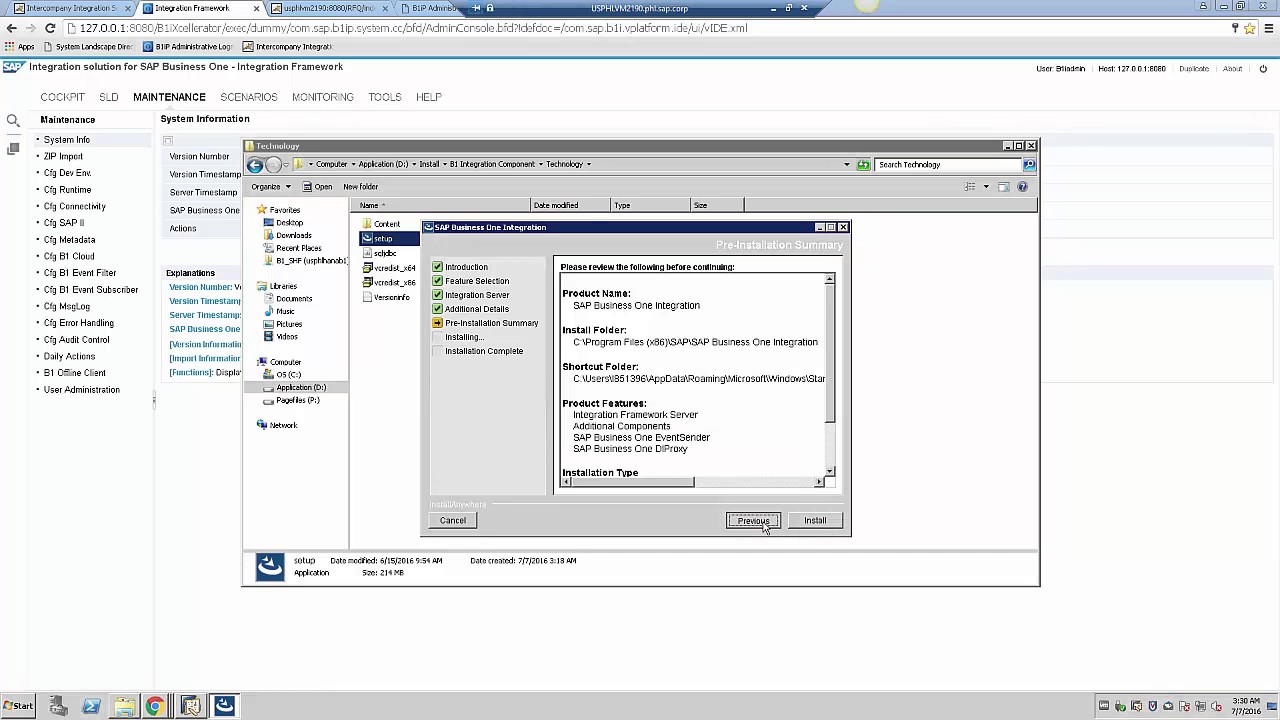 SAP Business One Integration Framework - Installation - YouTube