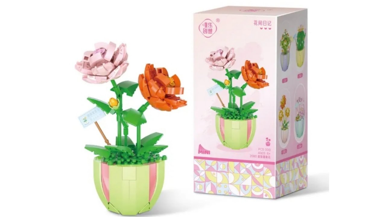 Merakit lego bunga rose speed build - YouTube