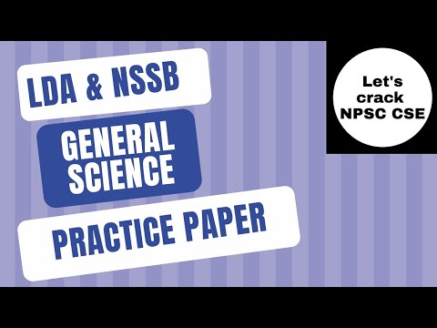 LDA & NSSB Exam | General Science | Practice Paper - YouTube