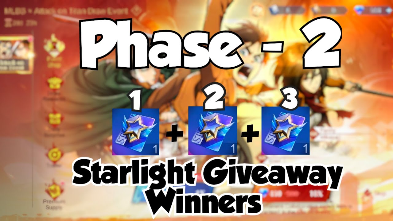 Aot event phase 2 | Starlight Giveaway | Mobile Legends: bang bang Mlbb ...