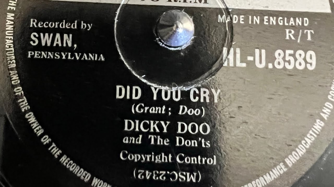 Dicky Doo And The Don’ts - Did You Cry 78rpm - YouTube
