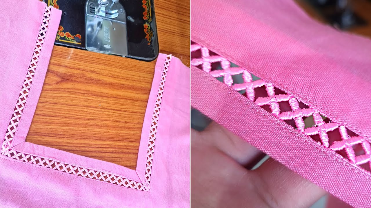 Trending Jali वाली Lace को आज कल Front Neck में भी लगाने लगे है पर कैसे ...