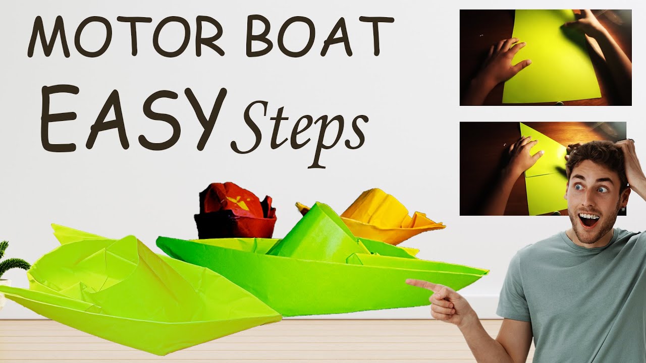 how to make a paper motor boat easily - YouTube