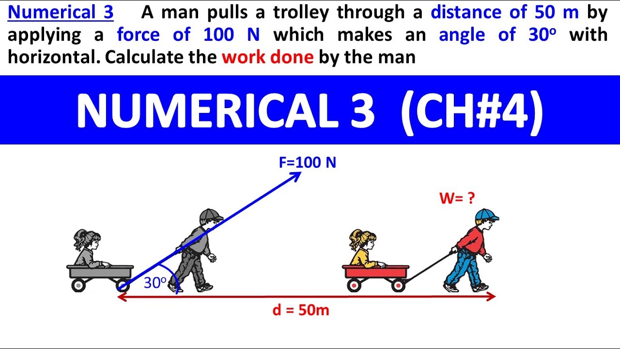 Class 11 Physics Chapter 4 Numerical 3 | Work and Energy 1st Year ...