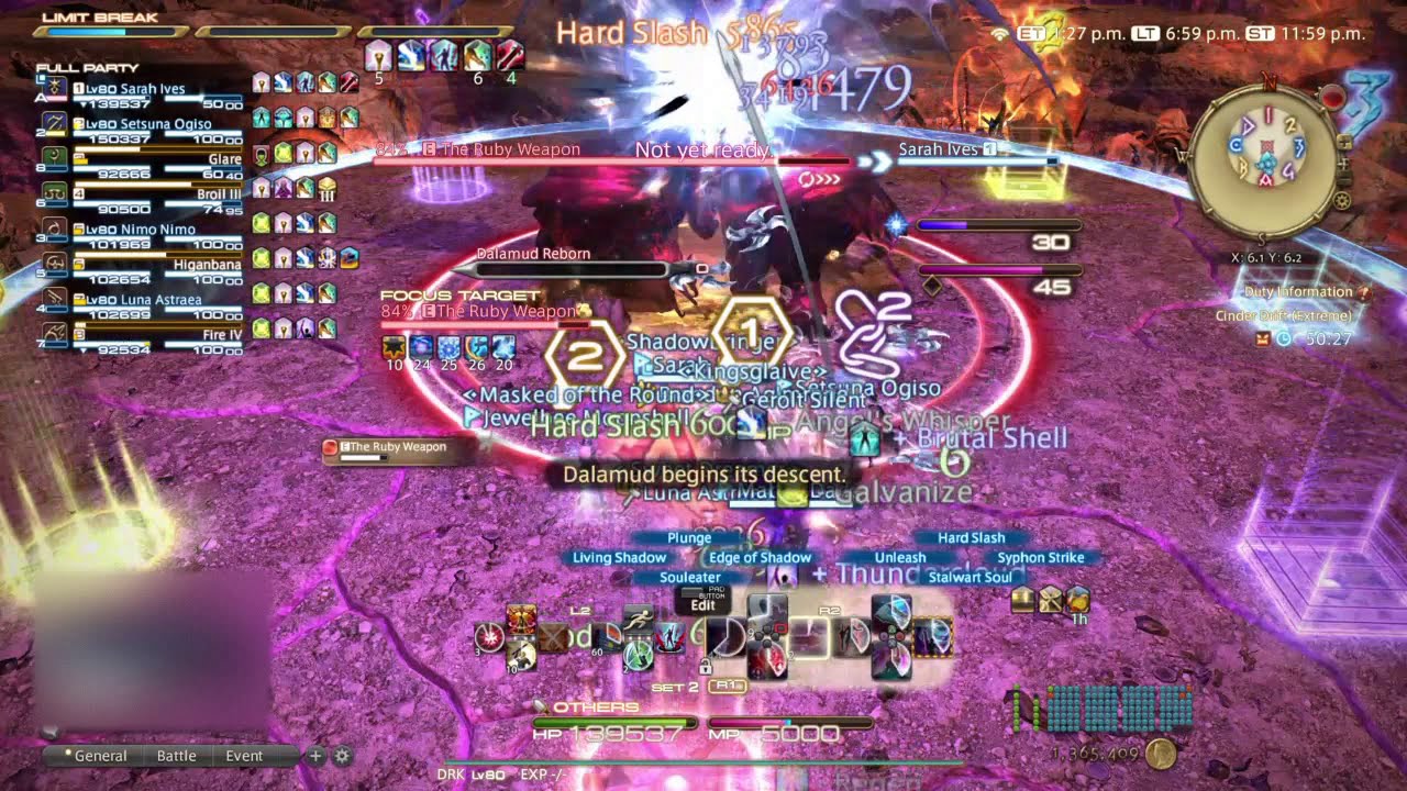 FINAL FANTASY XIV Ruby Weapon EX DRK POV - YouTube