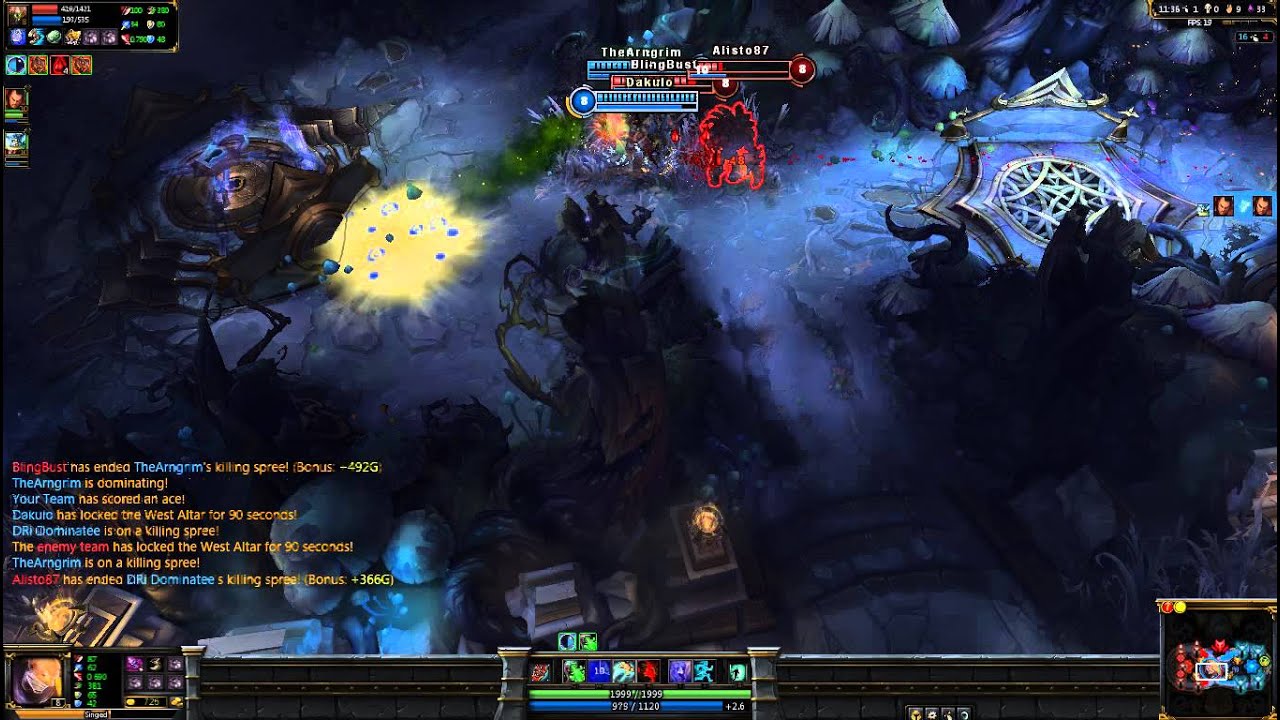 League of Legends: 3v3 gamplay 1 (singed) - YouTube