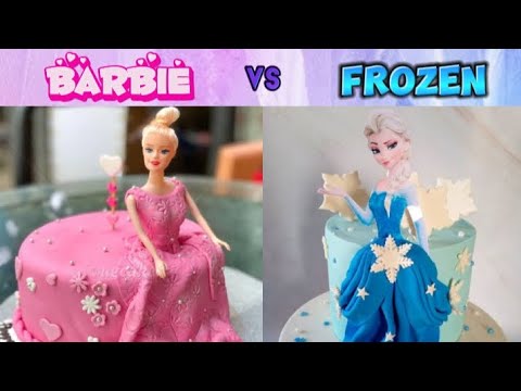 Barbie 😍 vs Frozen 🥶|Interesting challenge 🤪|Choose your favourite 💕|# ...