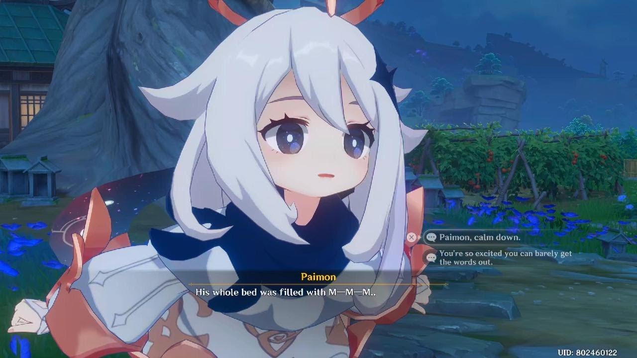 Paimon excited : Kakakazora mieinai no mora - YouTube