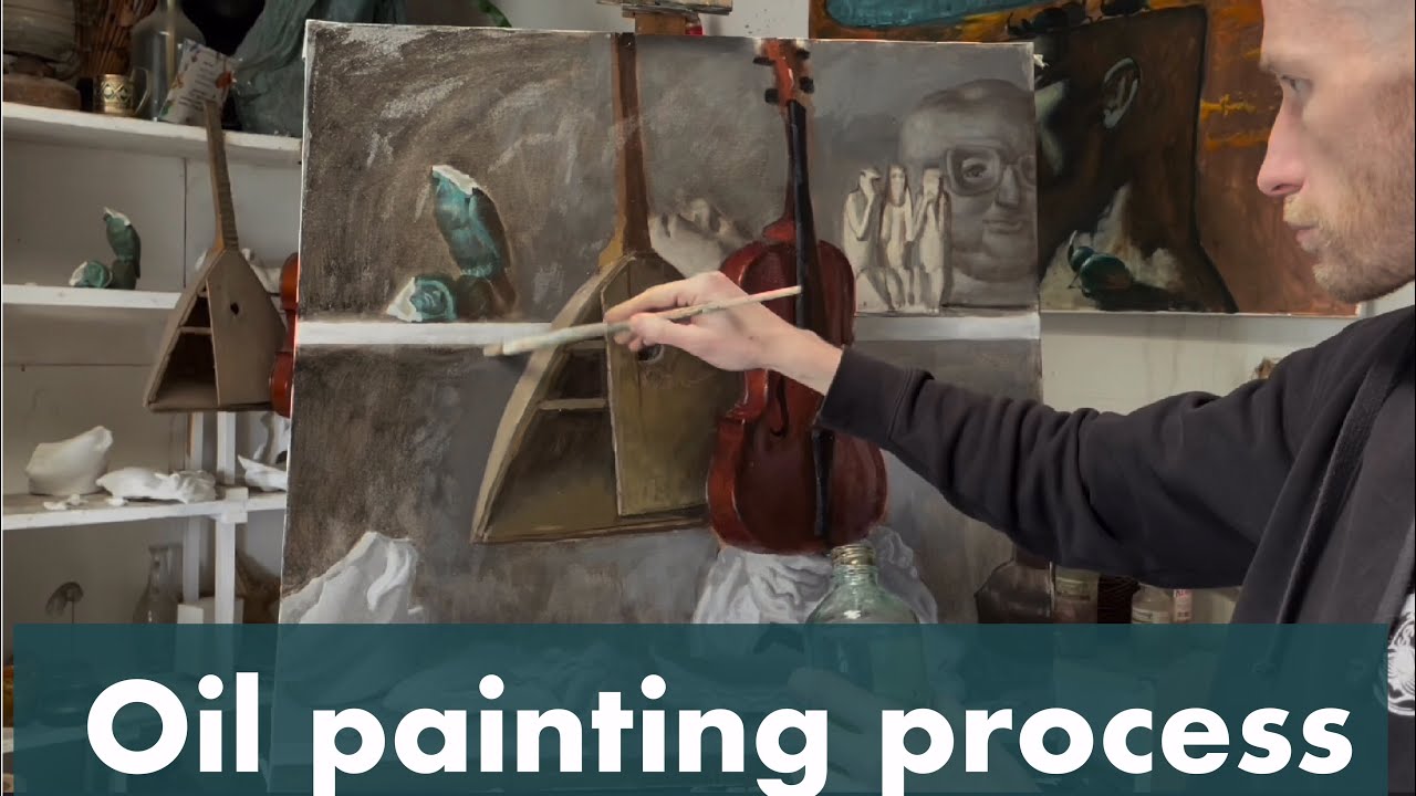 oil painting process . still life . Процесс масляной живописи. - YouTube