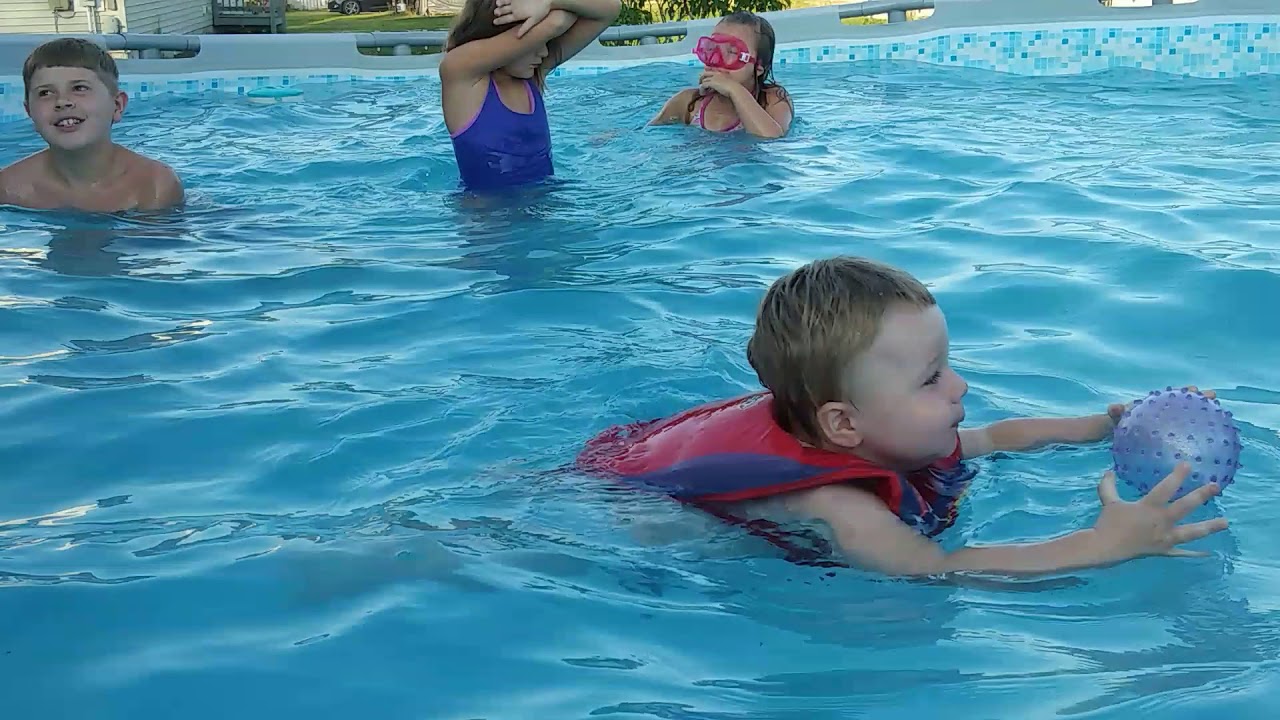 Max swimming in pool 7.31.18 - YouTube