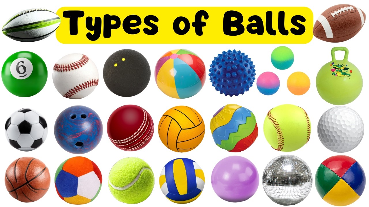 Learn Different Types of Balls Names for Kids | Ball Names for Toddlers ...