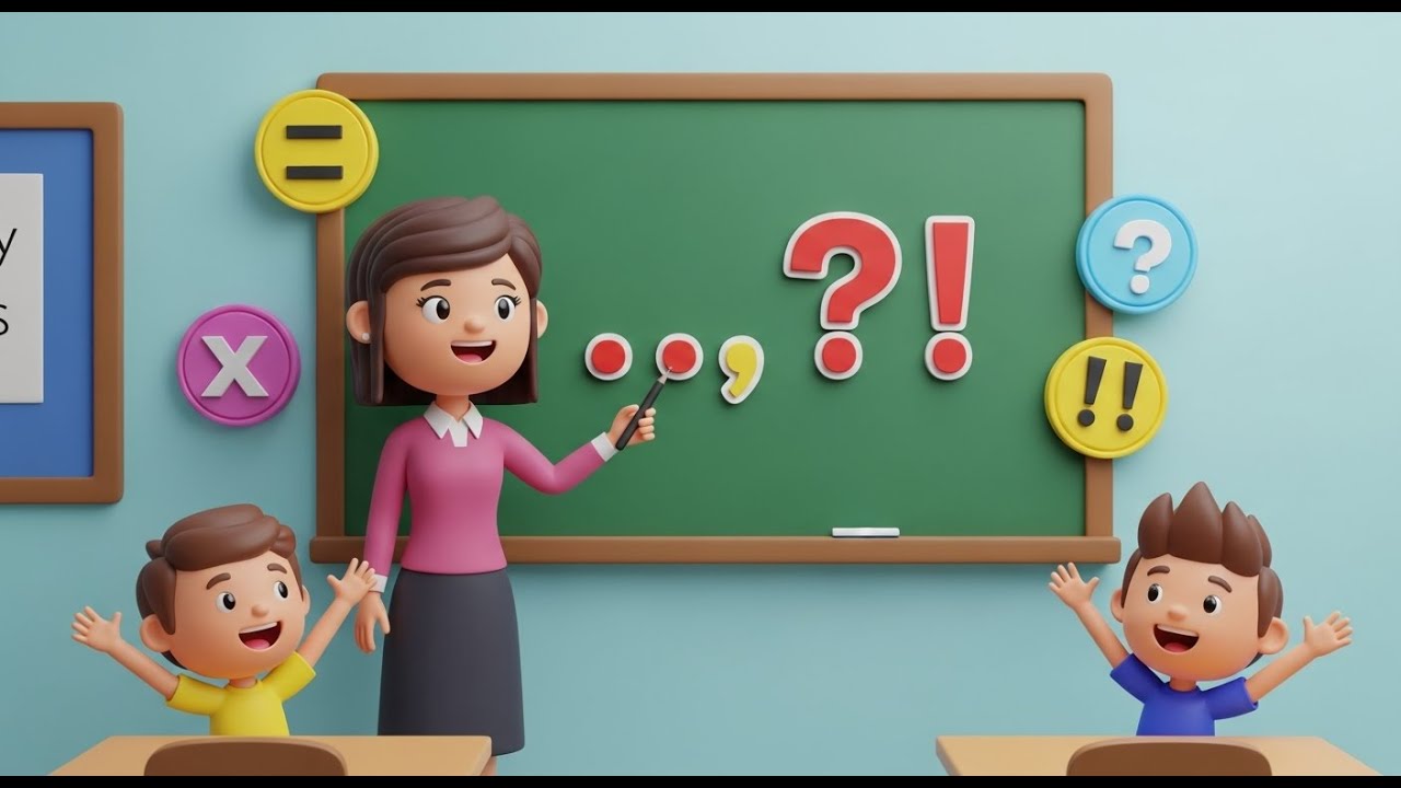 Punctuation for Kids | English Grammar Lesson | Full Stop, Comma ...