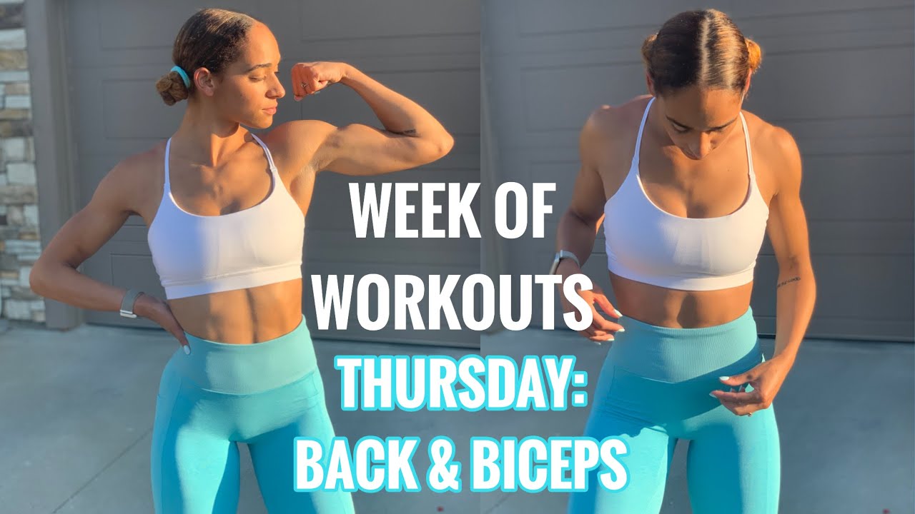 Week of Workouts | Thursday: Back & Biceps | vlog | Libby Christensen - YouTube