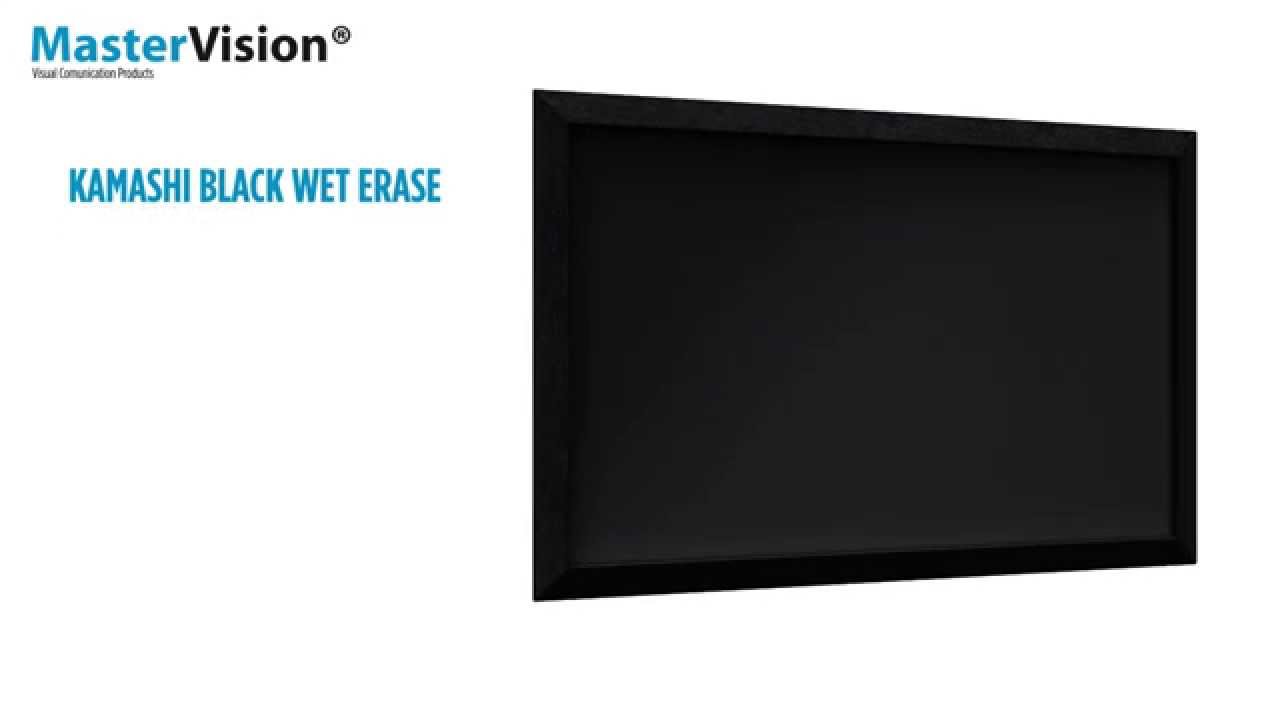 MasterVision Kamashi Black Wet Erase - YouTube