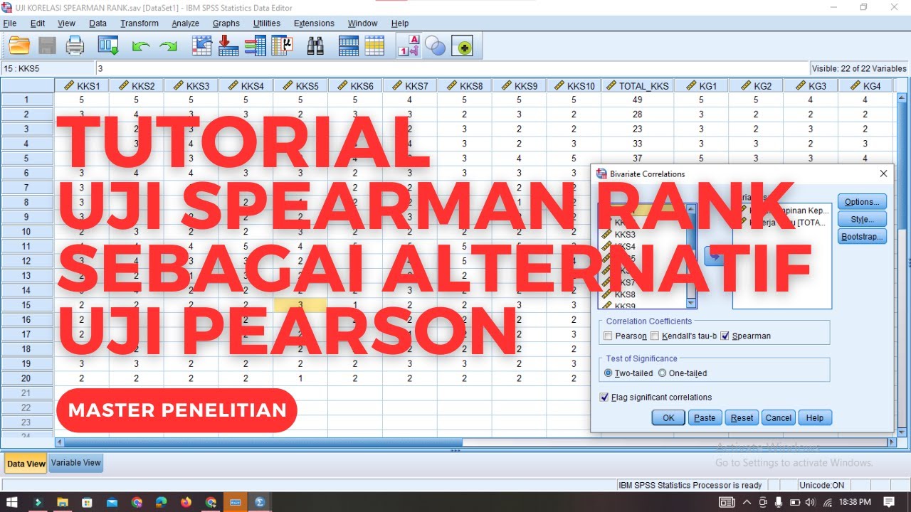 Uji Korelasi Spearman Rank Sebagai Alternatif Uji Pearson Dengan SPSS ...