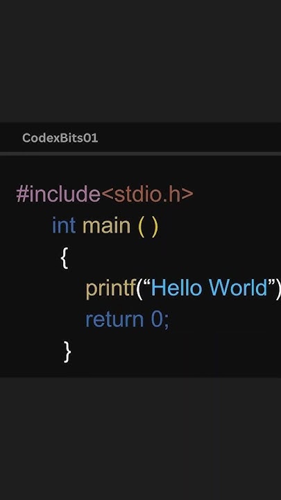 How to Print 'Hello World' in C! 💻🔥| #1 - YouTube