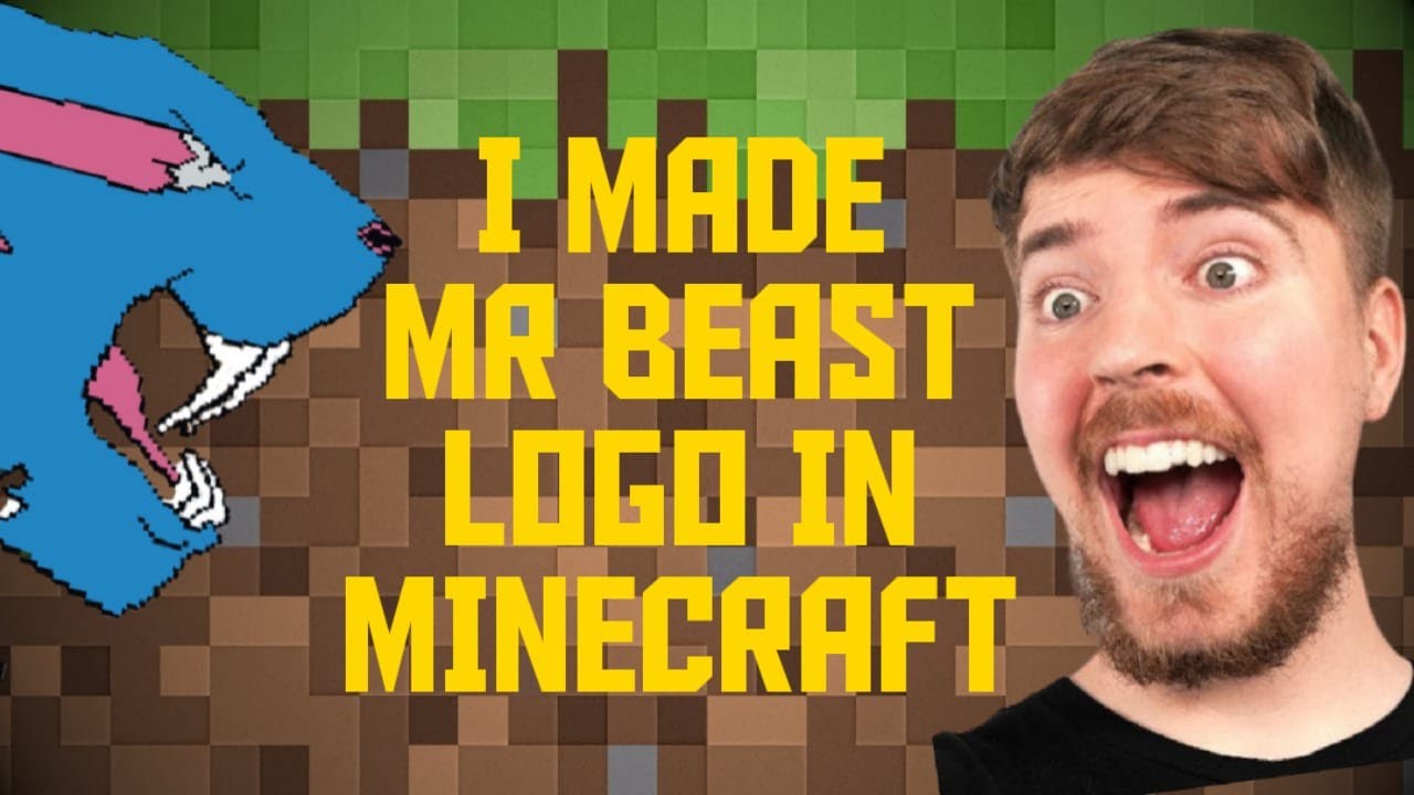 I Made Mr Beast Logo in Minecraft - YouTube