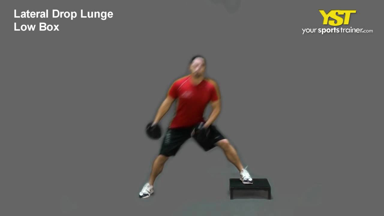 Lateral Drop Lunge Low Box - YouTube