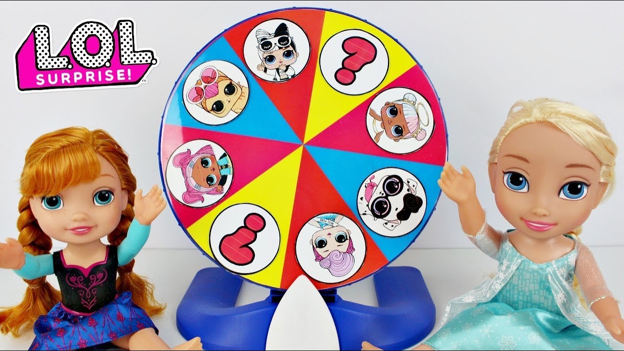 ROLETA de LOL SURPRISE ! Frozen Elsa and Anna Pretend Play With LOL ...