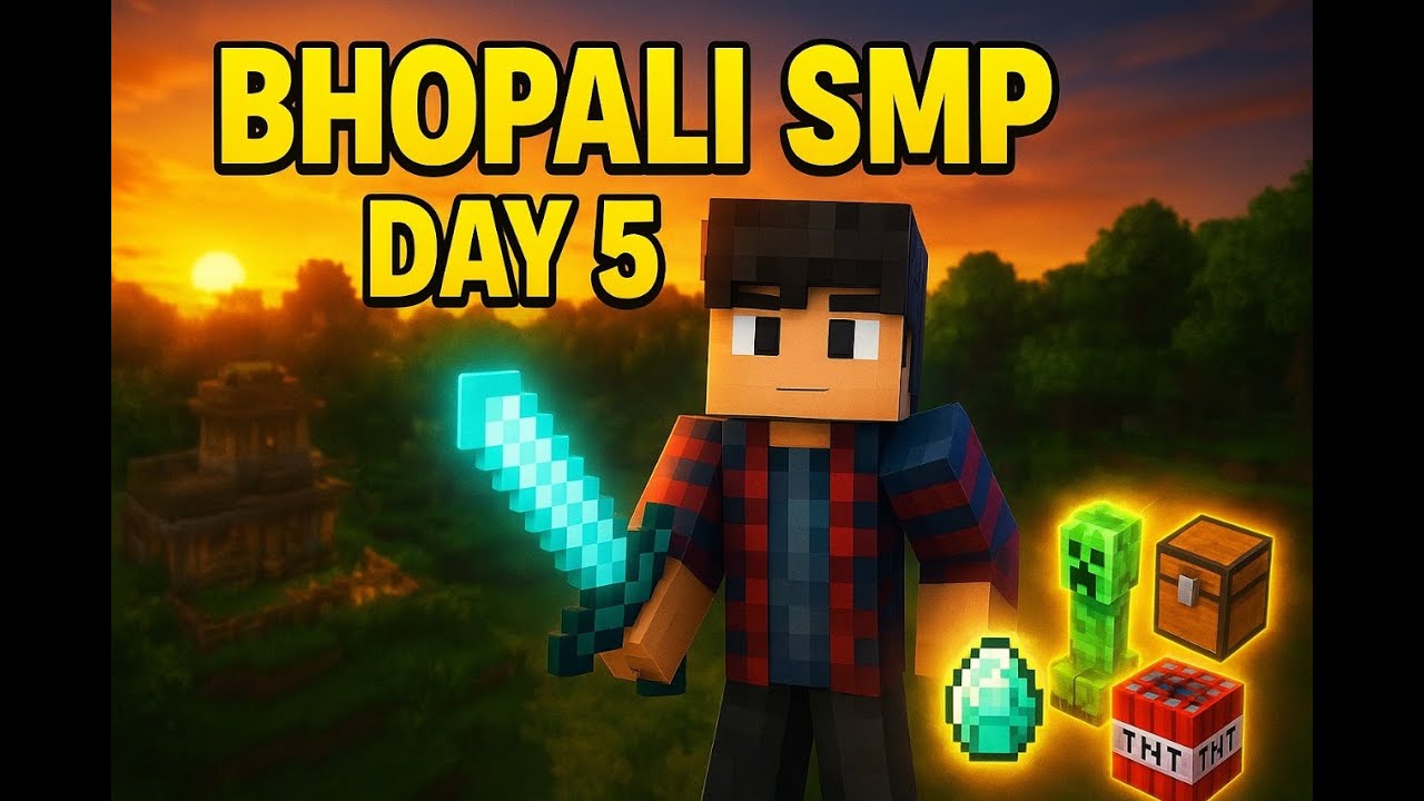 🔥 BHOPALI SMP – DAY 5 LIVE 🔥 | Survival Base Upgrade & Adventure ...