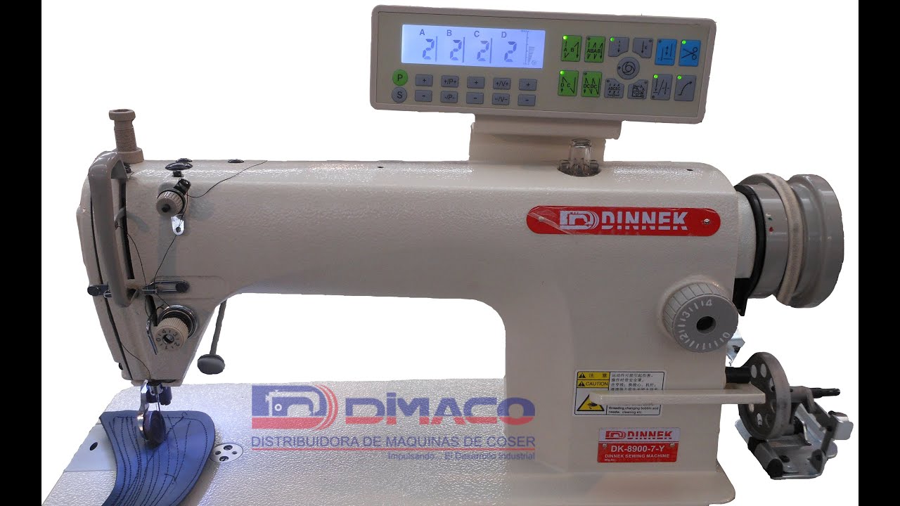 Maquina Costura Recta DK-8700-7-Y Dinnek - YouTube
