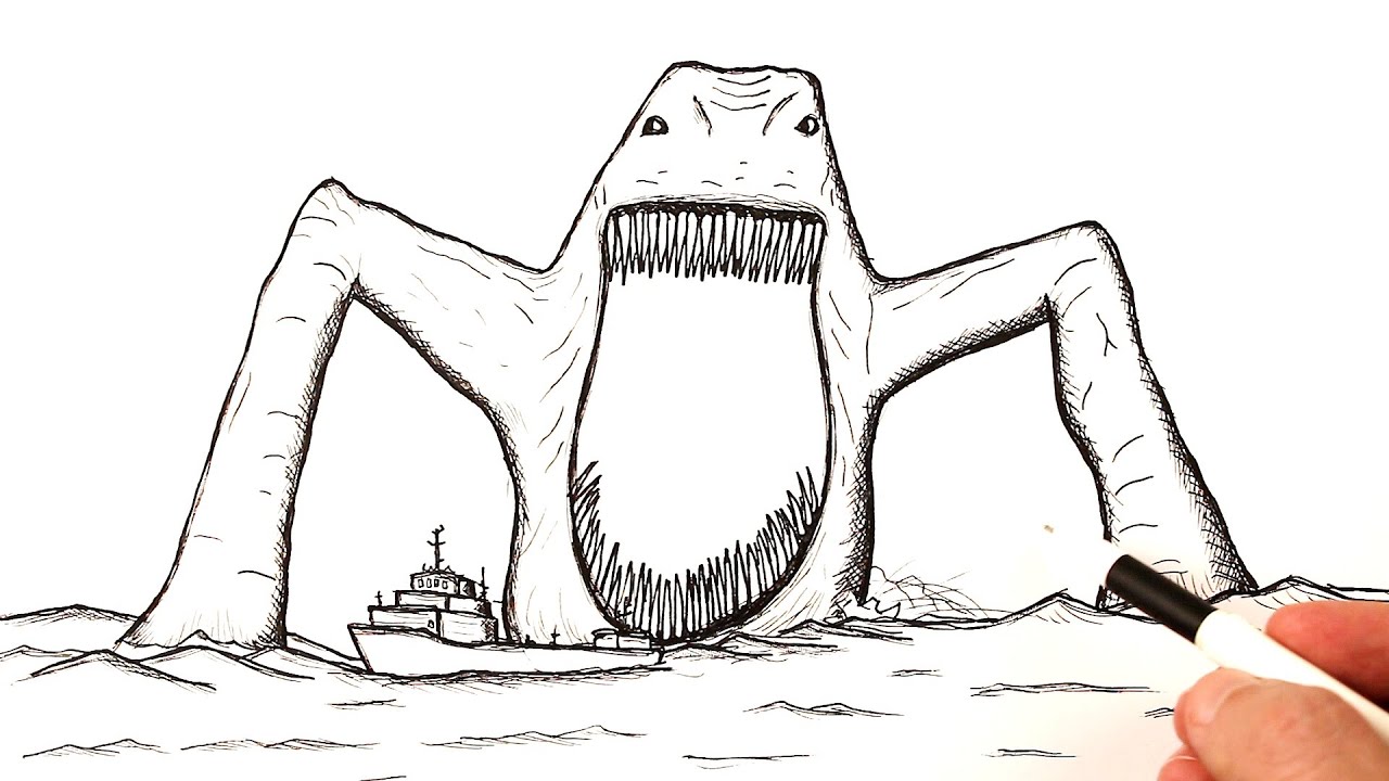 How to draw a Sea Eater - YouTube