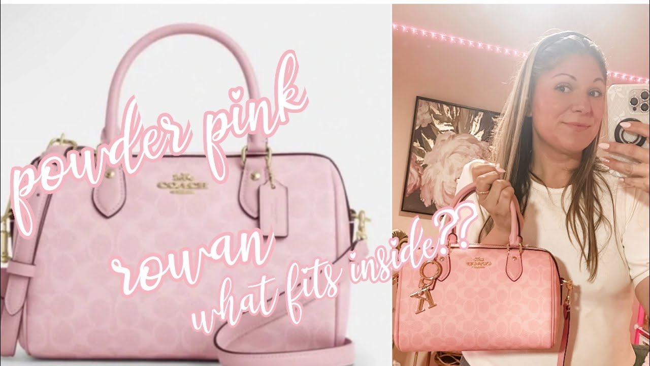Coach Rowan in Powder Pink | What Fits Inside + First Look! - YouTube