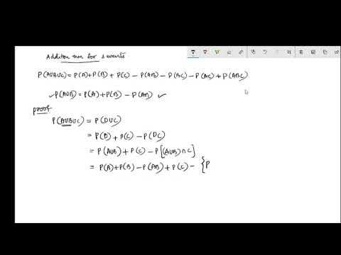 Addition theorem in probability for two events - YouTube